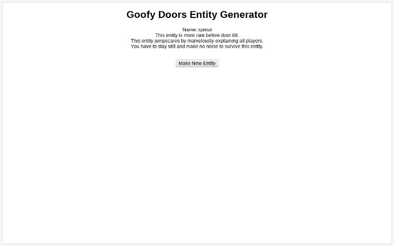 Goofy Doors Entity Generator