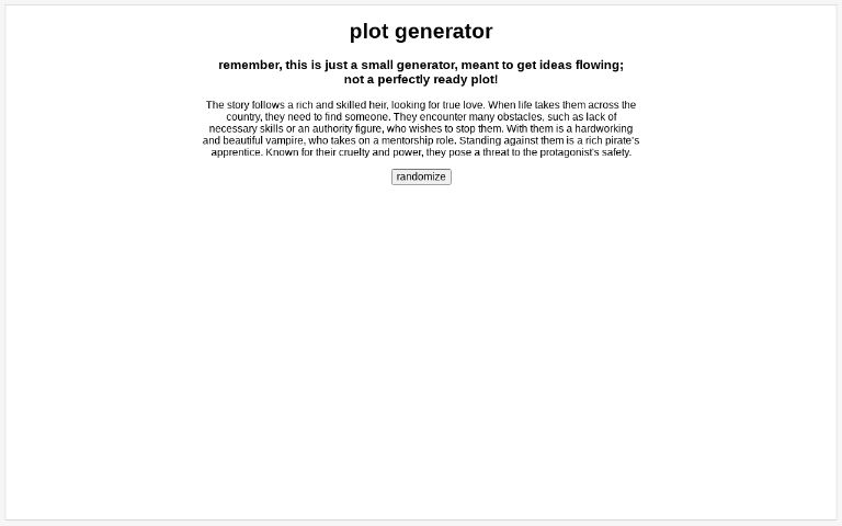 plot generator