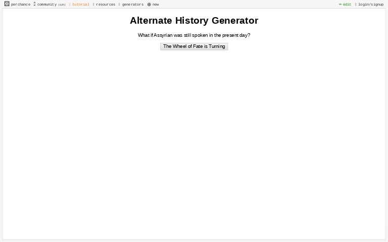 Alternate History Generator