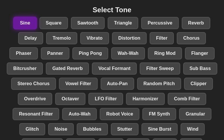 Select Tone ― Perchance Generator