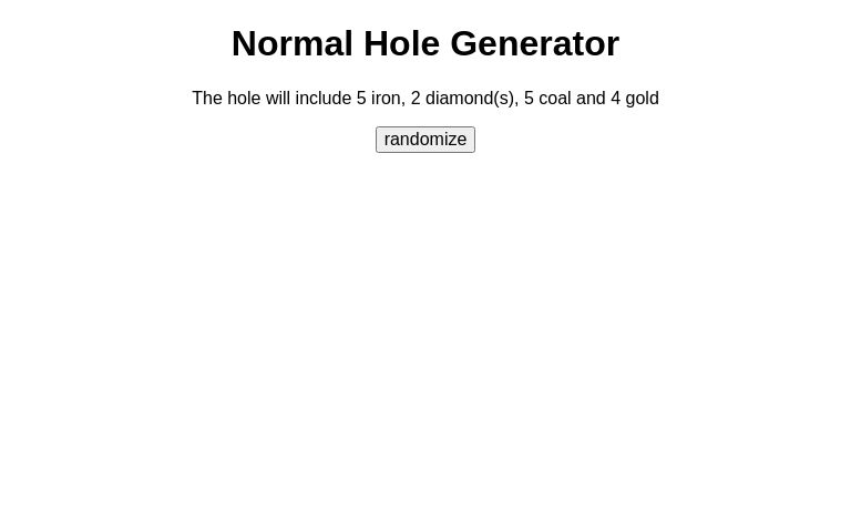 Normal Hole Generator