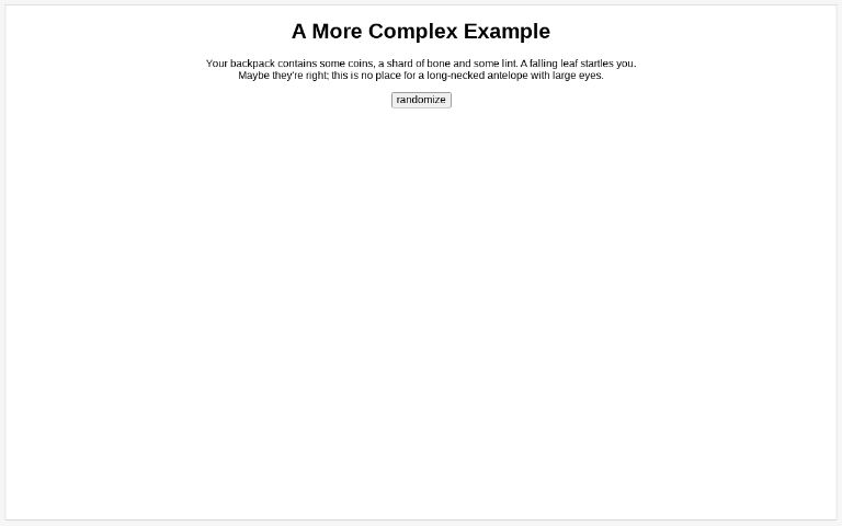 A More Complex Example ― Perchance Generator