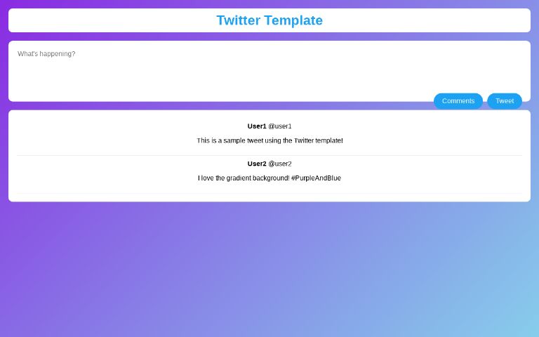 Twitter Template ― Perchance Generator
