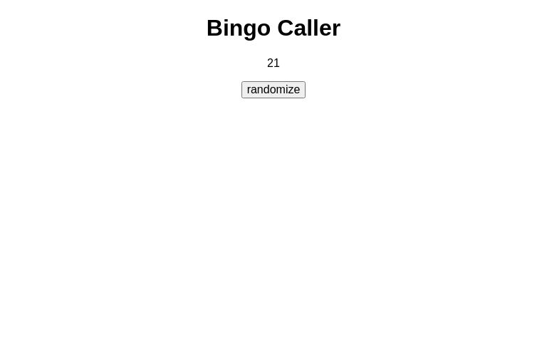 Bingo Caller ― Perchance Generator