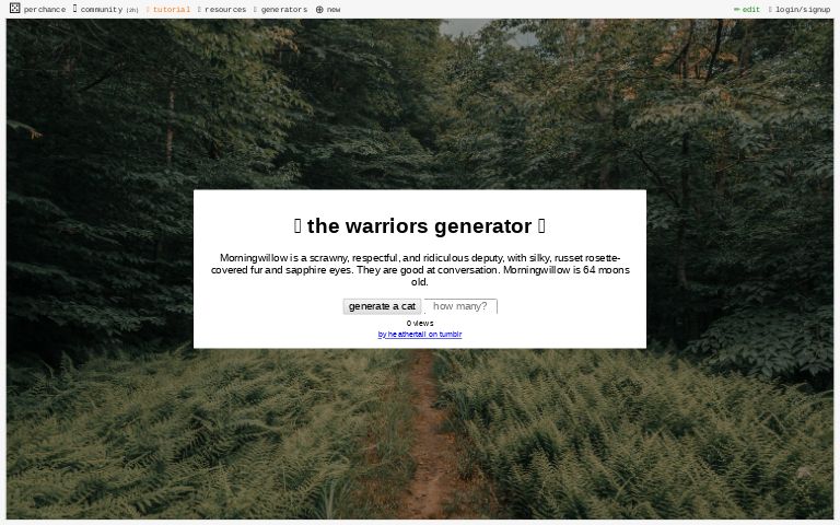 🐾 the warriors generator 🐾