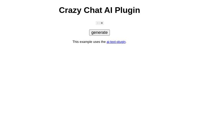 Crazy Chat AI Plugin