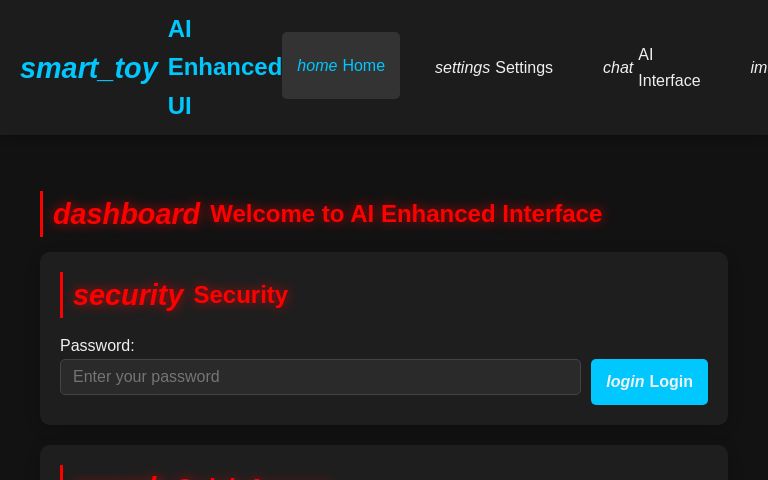 dashboard Welcome to AI Enhanced Interface ― Perchance Generator
