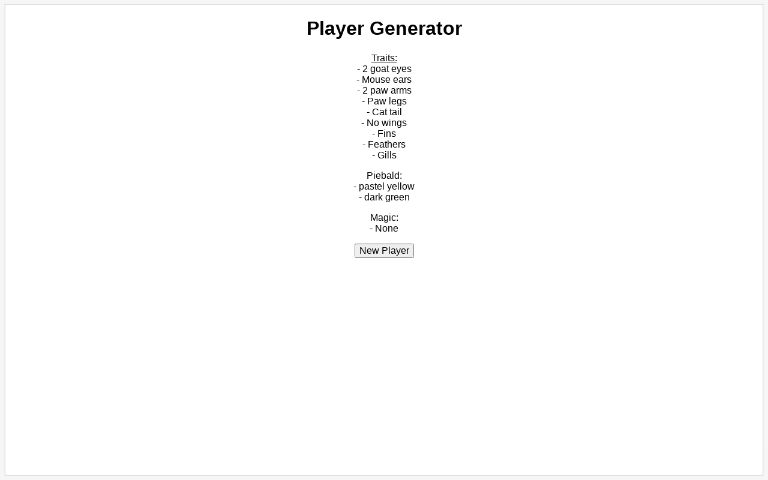 Player Generator
