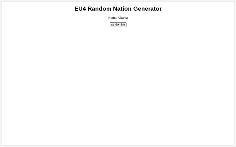 EU4 Random Nation Generator