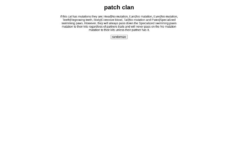 patch clan ― Perchance Generator