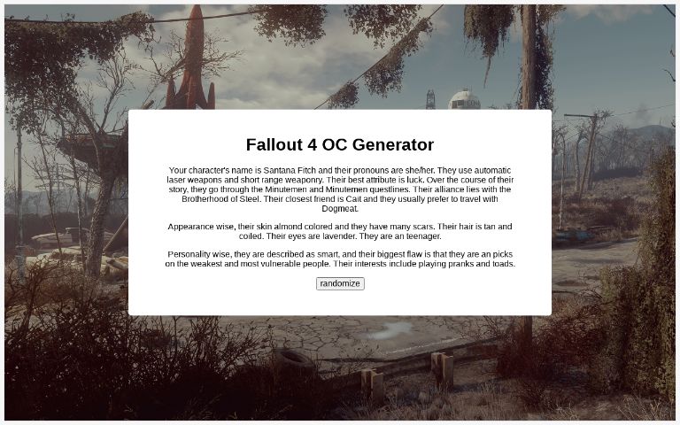 Fallout 4 OC Generator