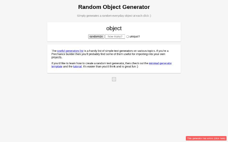 Random Object Generator