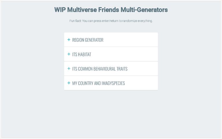 WIP Multiverse Friends Multi-Generators