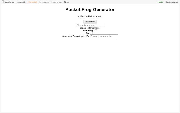 Pocket Frog Generator