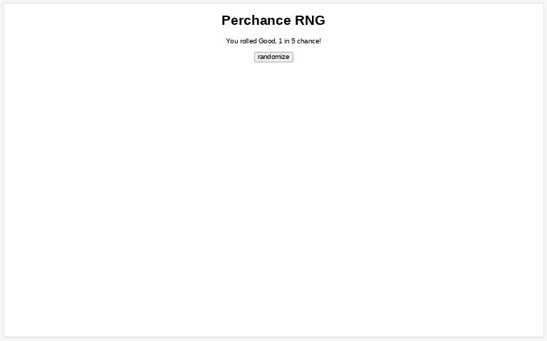 Perchance RNG ― Perchance Generator
