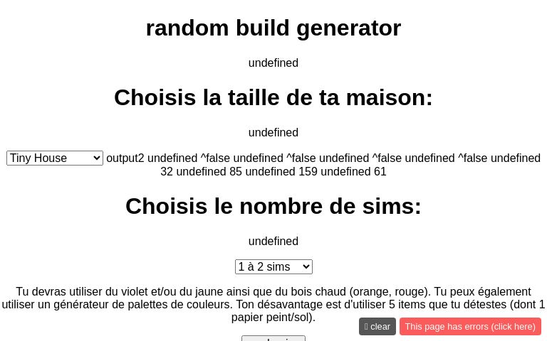 sims 4 build randomizer ― Perchance Generator