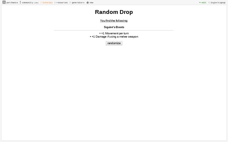 Random Drop ― Perchance Generator