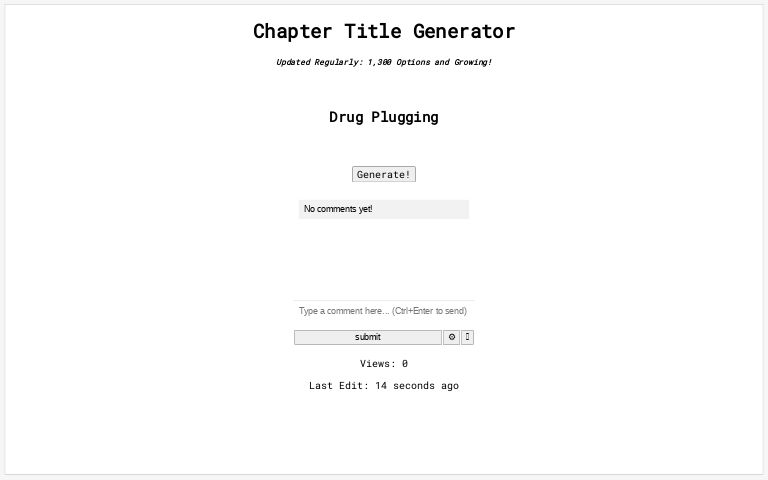 Chapter Title Generator