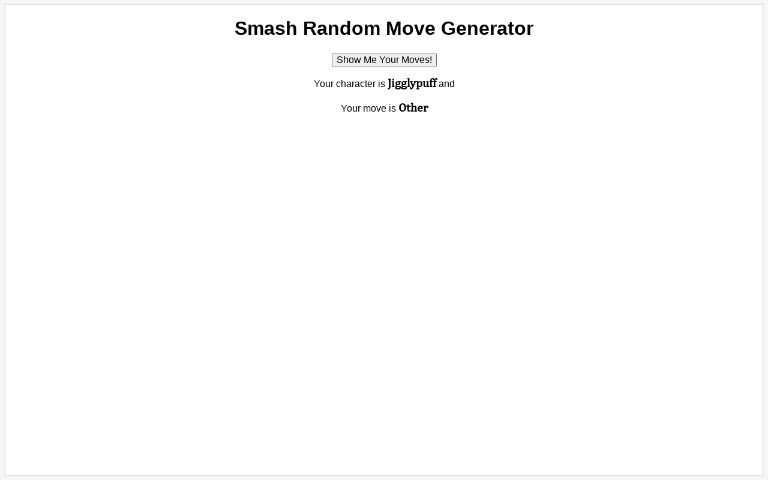 Smash Random Move Generator