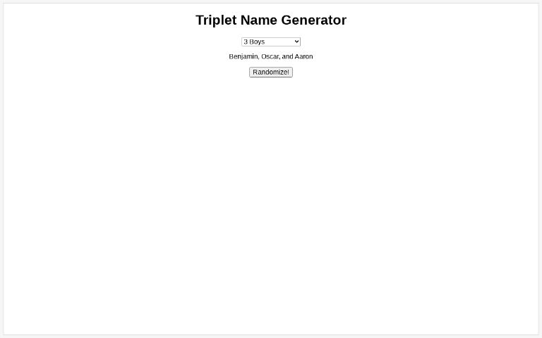 Triplet Name Generator