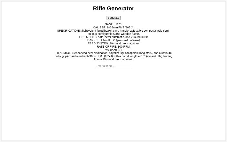 Rifle Generator