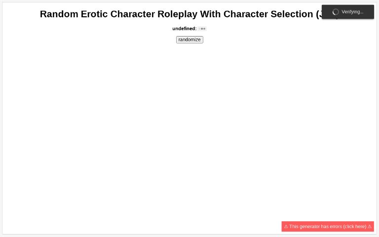 Random Erotic Character Roleplay With Character Selection (JLV)