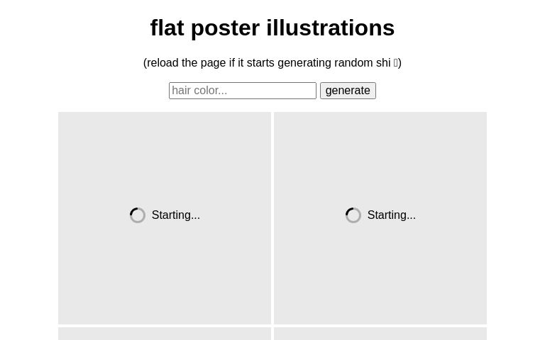 flat poster illustrations ― Perchance Generator