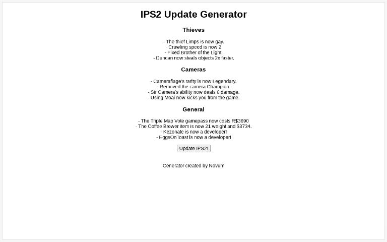 IPS2 Update Generator