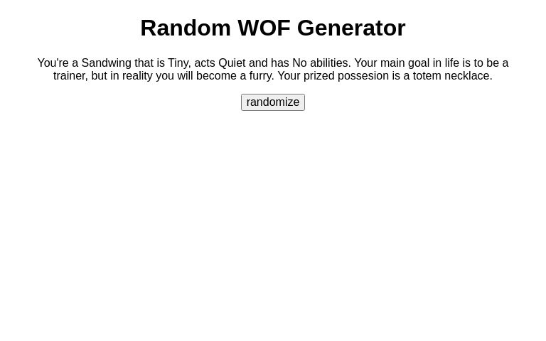 Random WOF Generator