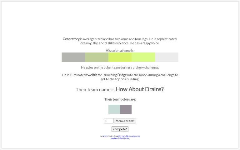 Object Show Character Generator