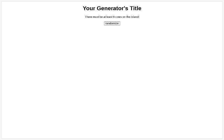 Minimal ― Perchance Generator