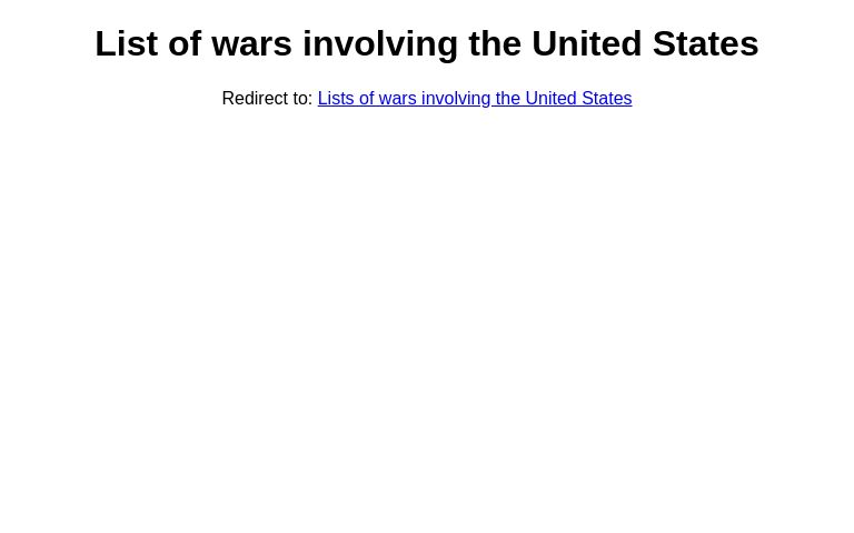List of wars involving the United States ― Perchance Generator