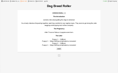 Dog Breed Roller ― Perchance Generator