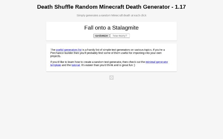 Death Shuffle Random Minecraft Death Generator - 1.17