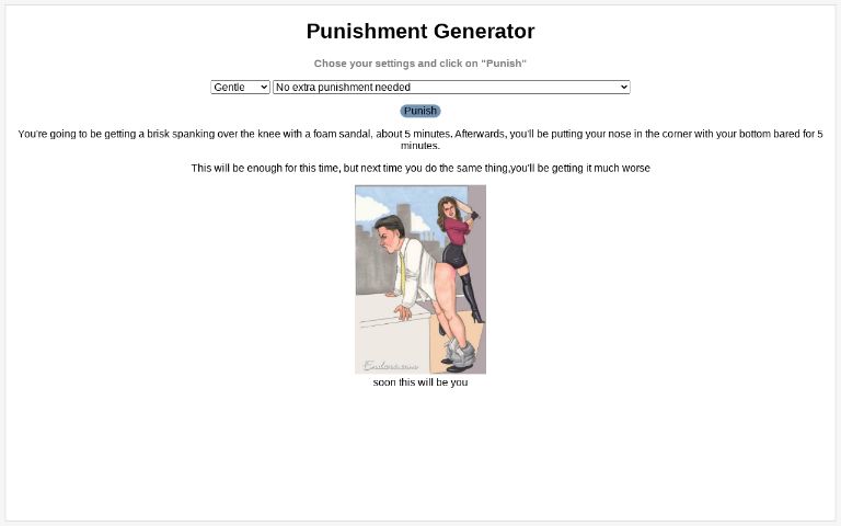 Mike spanking tool ― Perchance Generator