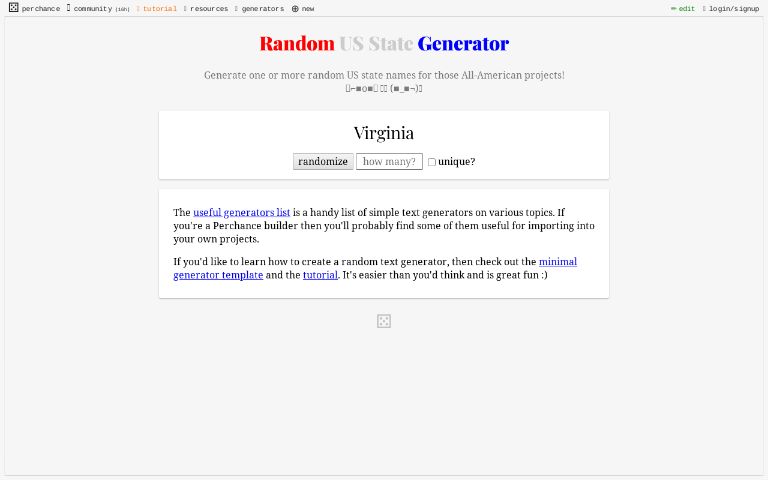Random US State Generator