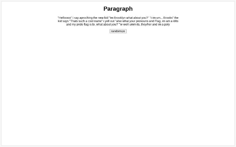 Paragraph ― Perchance Generator