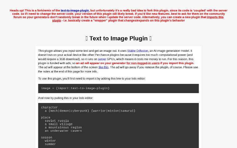 🤖 Text to Image Plugin 🎨
