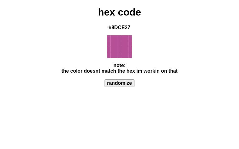 hex code ― Perchance Generator