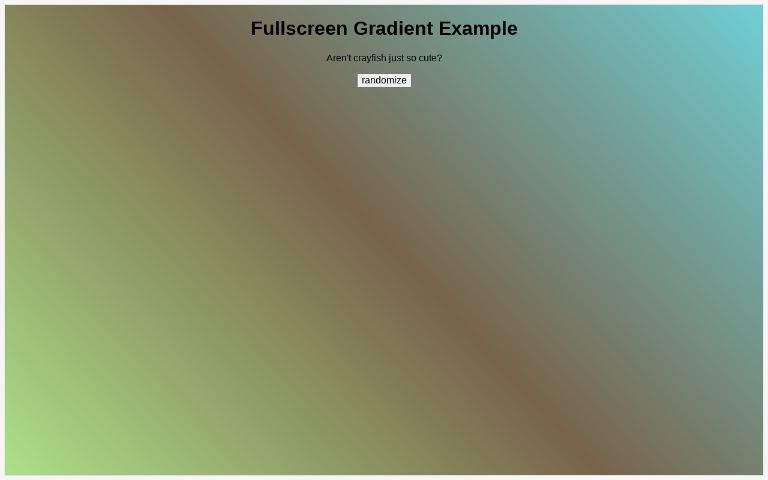 Fullscreen Gradient Example ― Perchance Generator