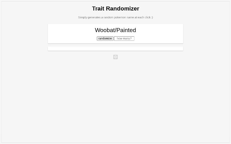 Trait Randomizer ― Perchance Generator