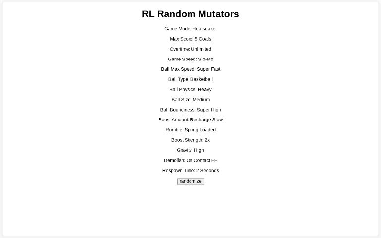 RL Random Mutators ― Perchance Generator