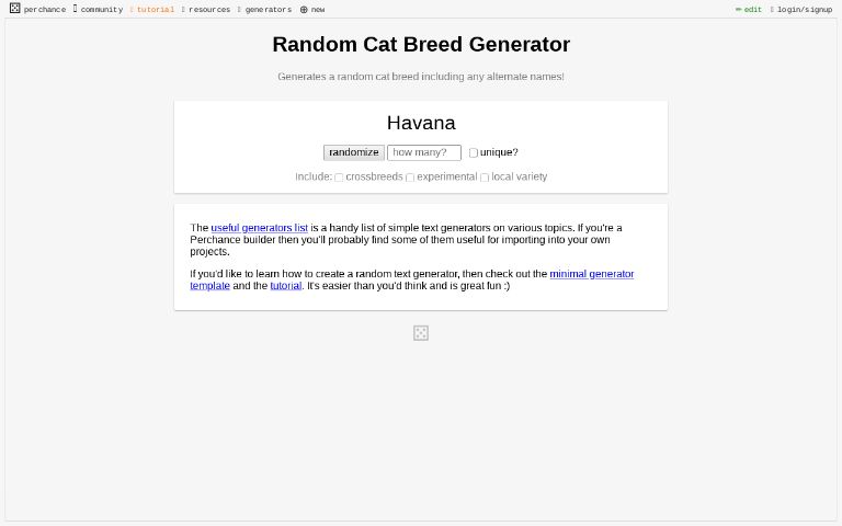 Random Cat Breed Generator