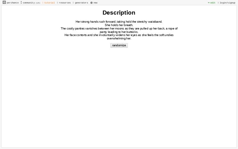 Description ― Perchance Generator