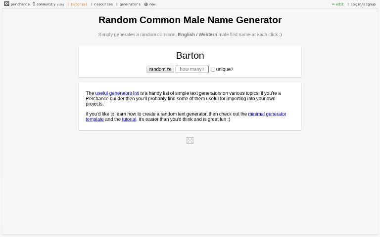 Random Common Male Name Generator