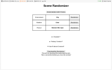 Scene Randomizer ― Perchance Generator