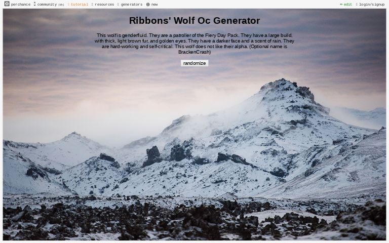 Ribbons' Wolf Oc Generator