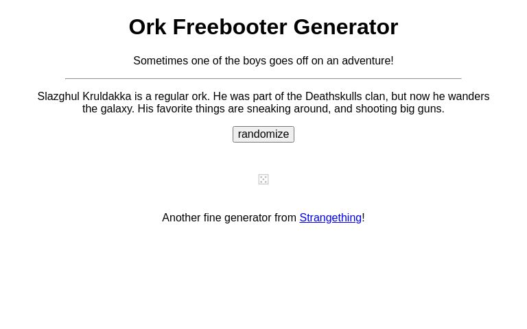 Ork Freebooter Generator