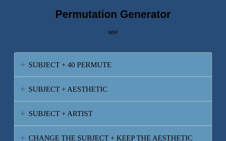 Permutation Generator