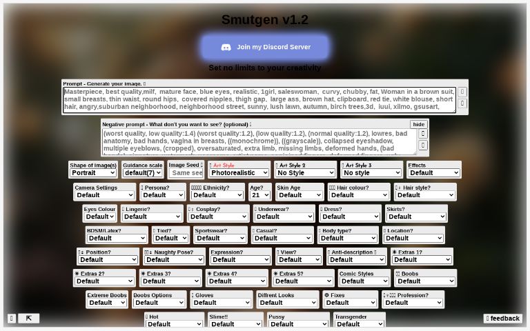 Smutgen v1.2 ― Perchance Generator